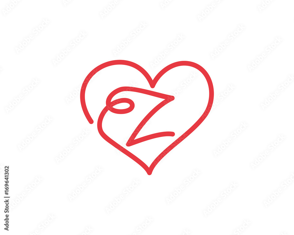 Z Letter In Heart