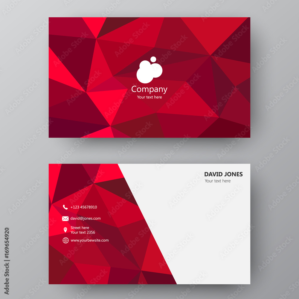 Modern presentation card with company logo. Vector business card ...