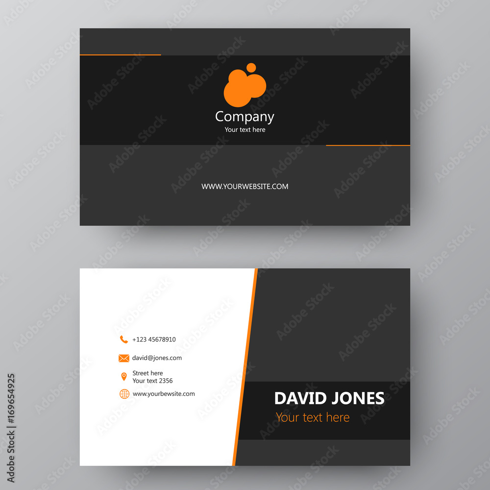 Modern presentation card with company logo. Vector business card ...