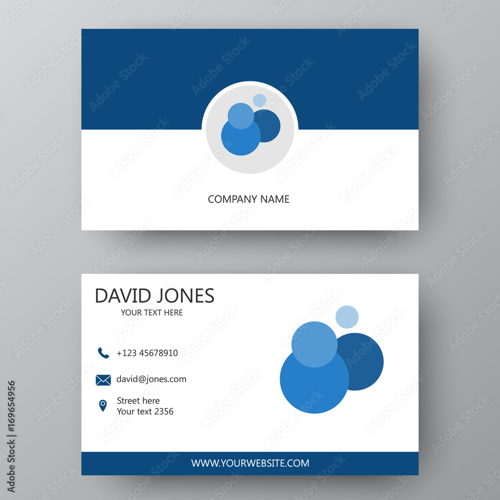 Modern presentation card with company logo. Vector business card ...