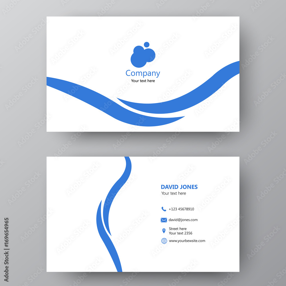 Modern presentation card with company logo. Vector business card ...