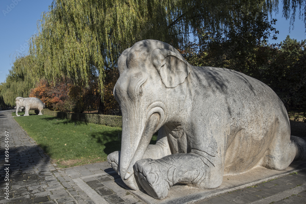 God Way Ming Tombs, Beijing.The Ming Tombs are the tombs of thirteen ...