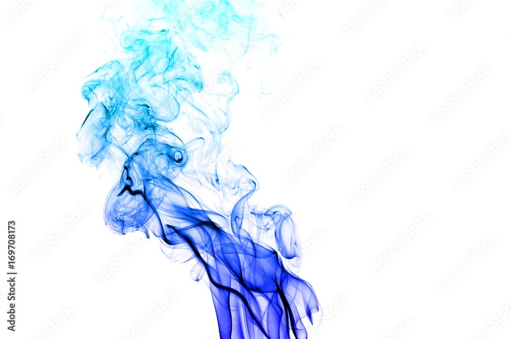 Abstract Light blue smoke on white background, Light blue background ...