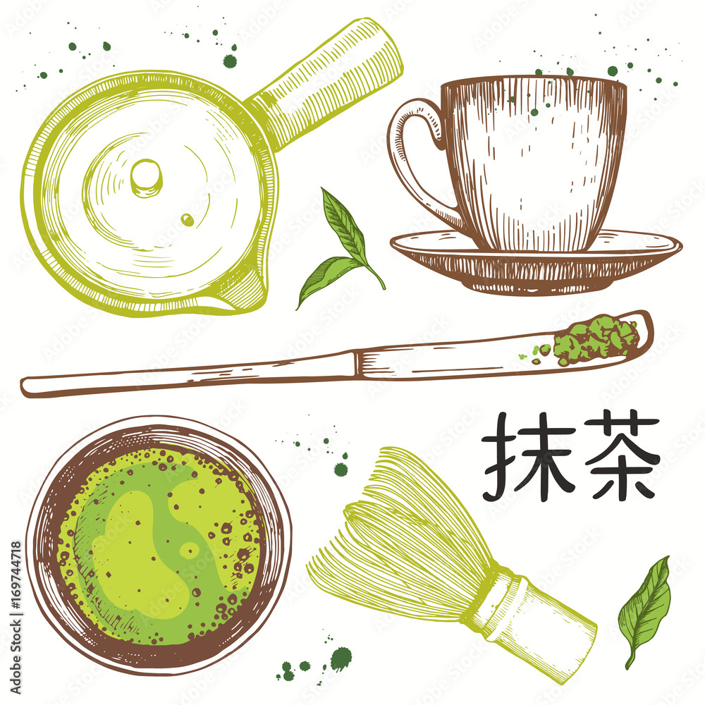 Japanese ethnic and national tea ceremony. Matcha. Traditions of ...