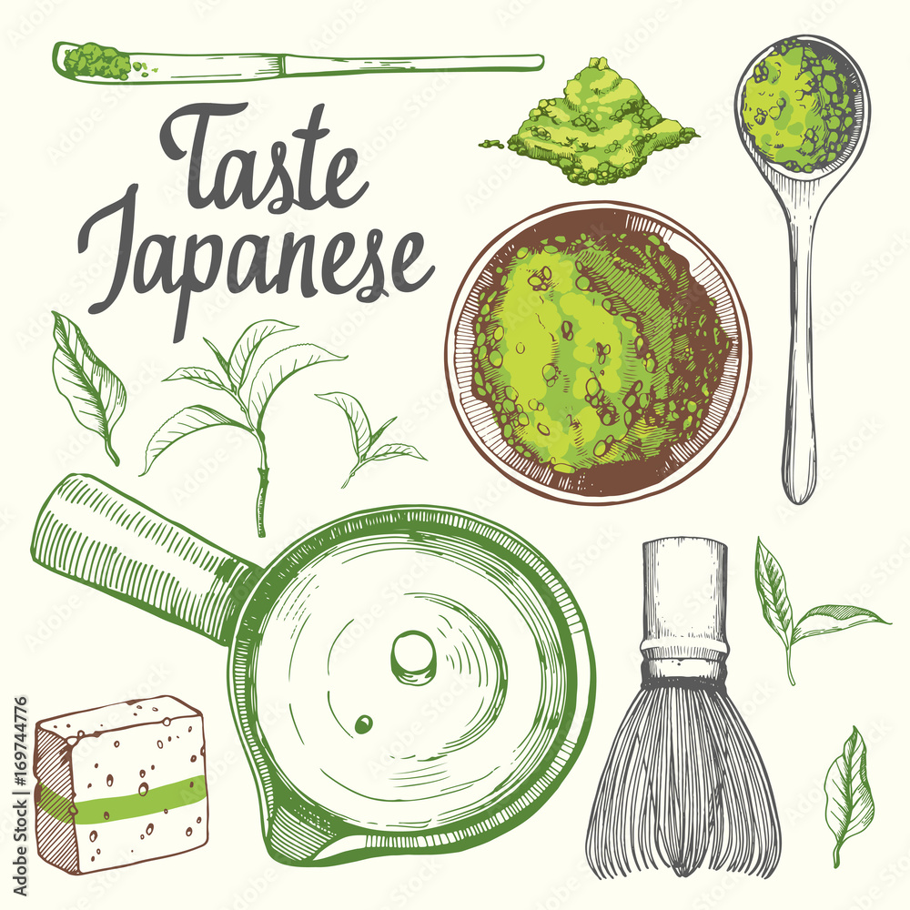 Japanese ethnic and national tea ceremony. Matcha. Traditions of ...