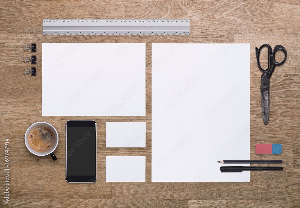 Tidy Professional's Desk Mockup Stock Template | Adobe Stock