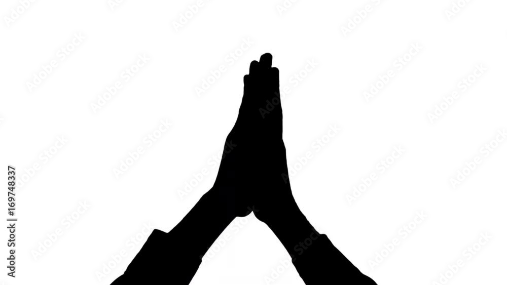 Moving male hands applauding front view with background sound Moving ...