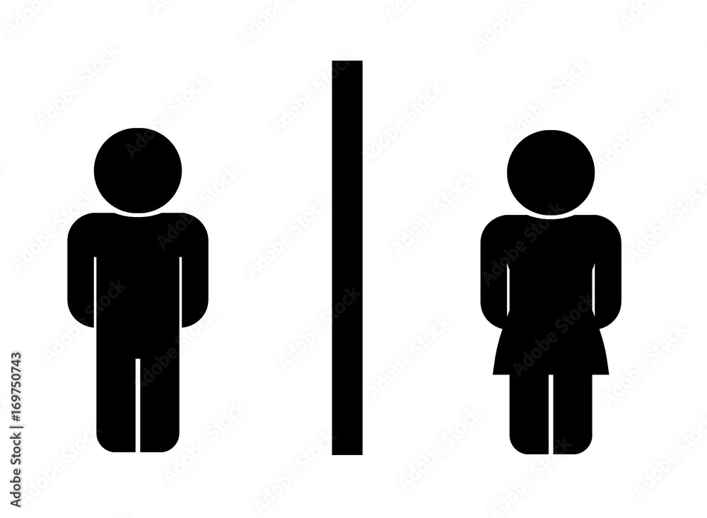 Toilettes mixte Stock Illustration | Adobe Stock