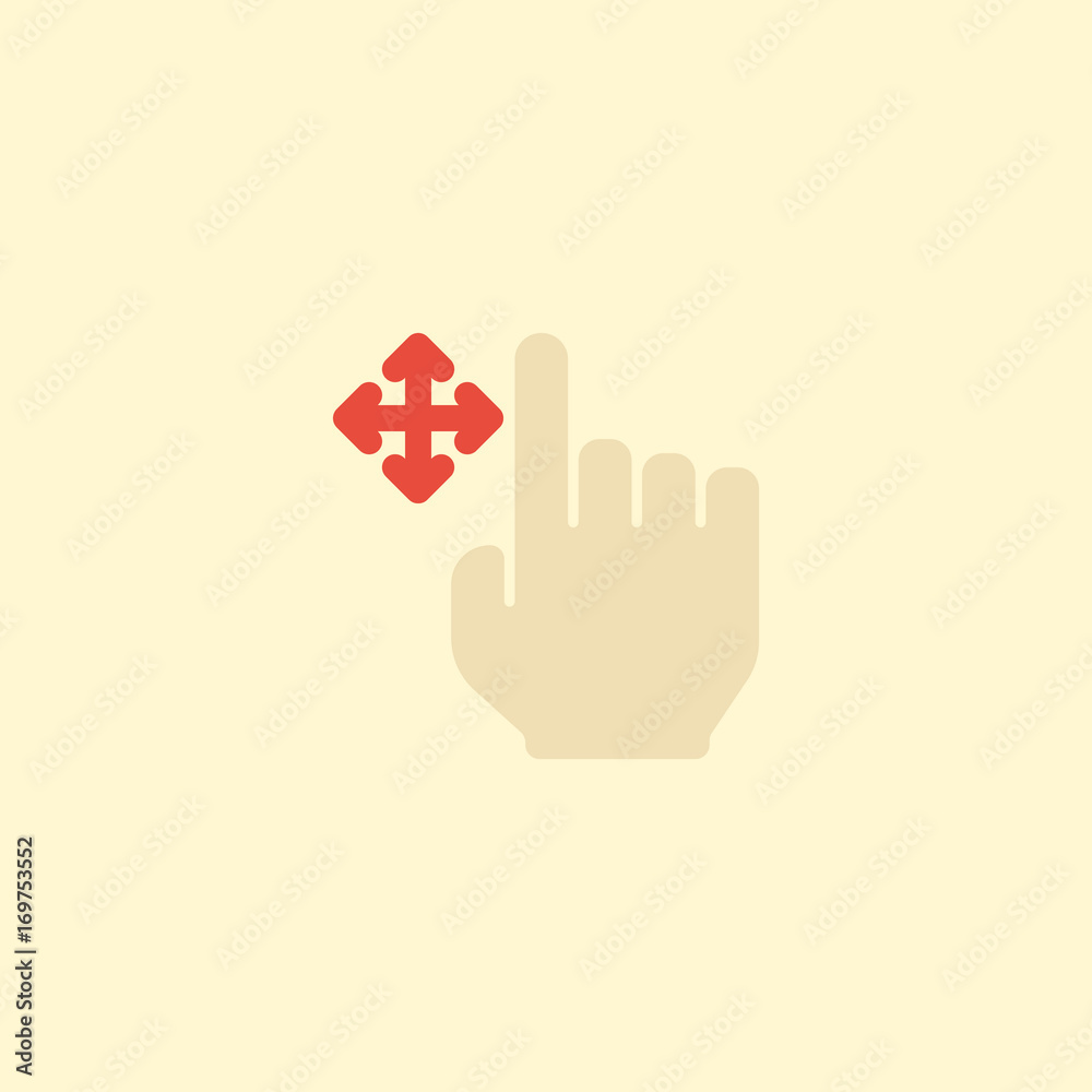 Flat Icon Drag Element. Vector Illustration Of Flat Icon Enlarge ...