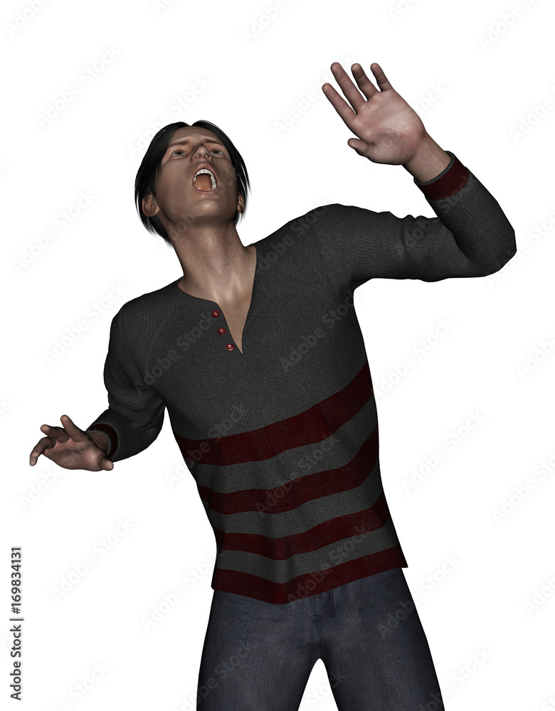 People Looking Up Scared