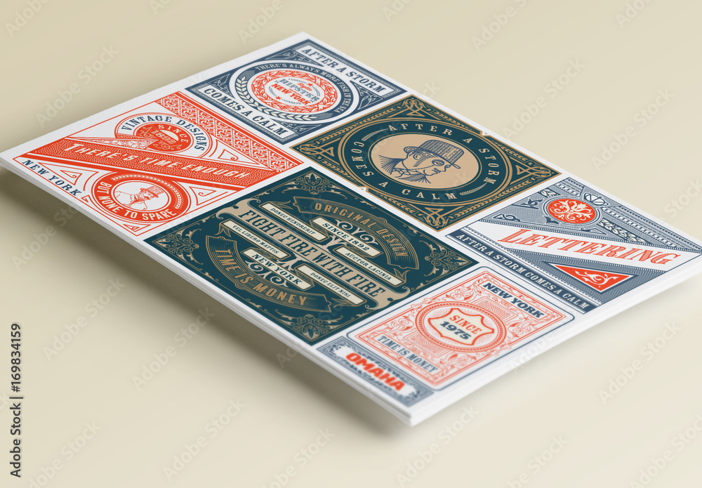 6 Vintage Label Layouts Stock Template | Adobe Stock