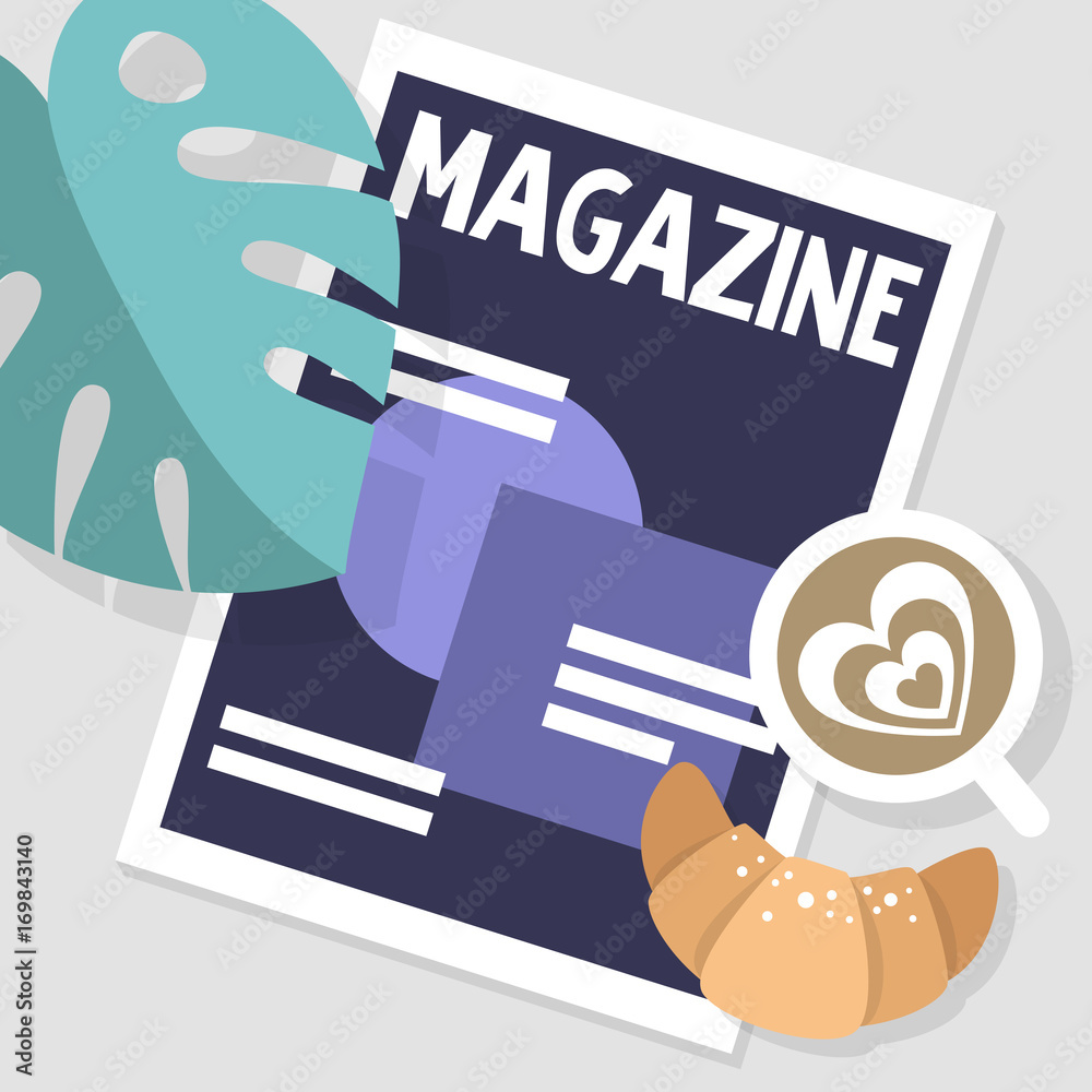 Reading A Magazine Clip Art