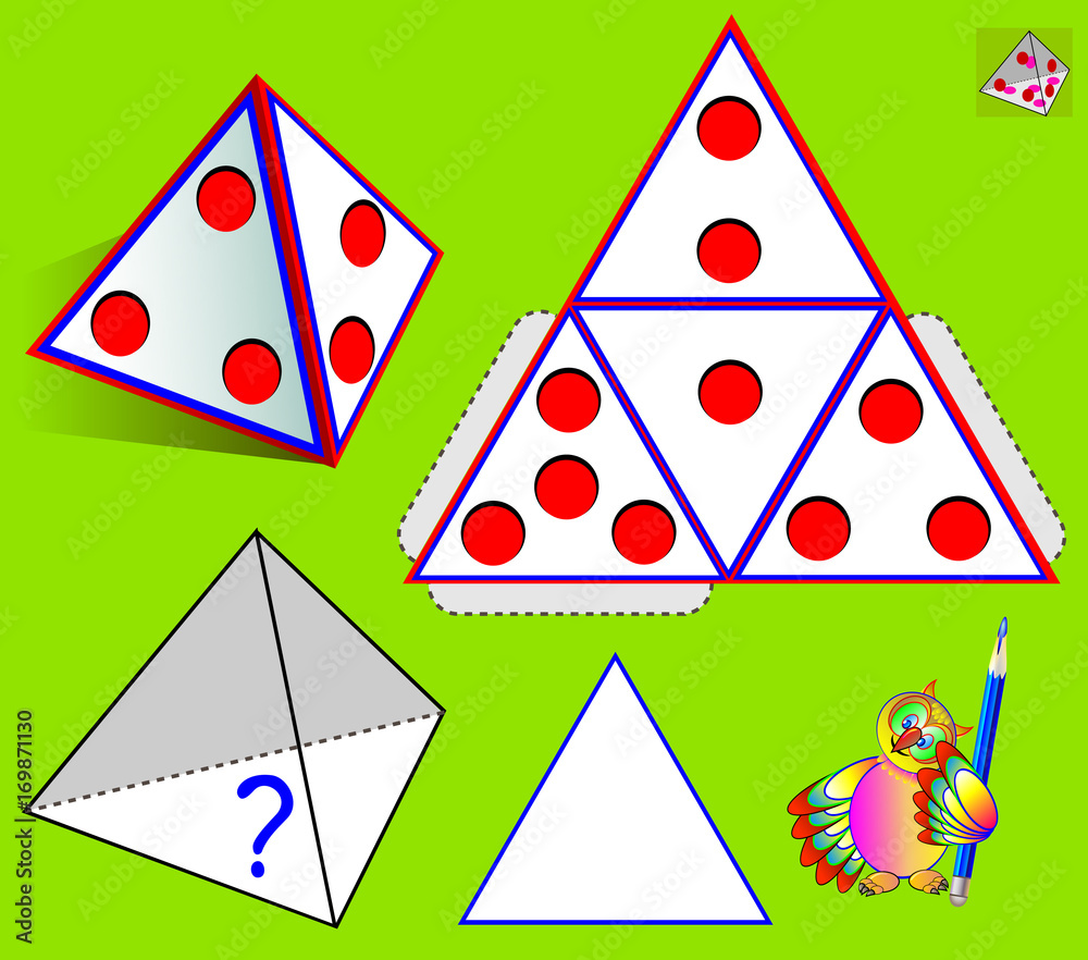 Logic puzzle game. What is painted at the bottom of the pyramid ...