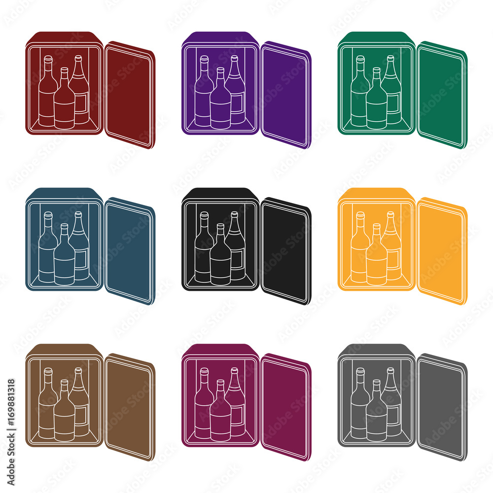 Mini-bar icon in black style isolated on white background. Hotel symbol ...