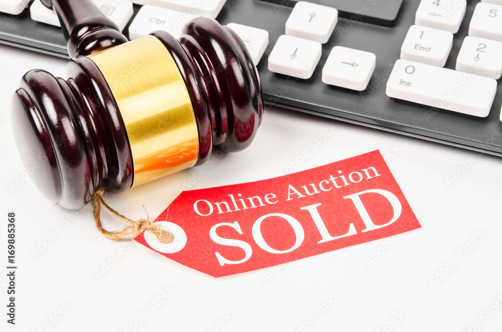 Online auction sold concept. Stock Photo | Adobe Stock