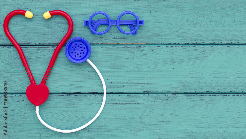 Pediatrician doctor toy accessories including stethoscope and glasses ...