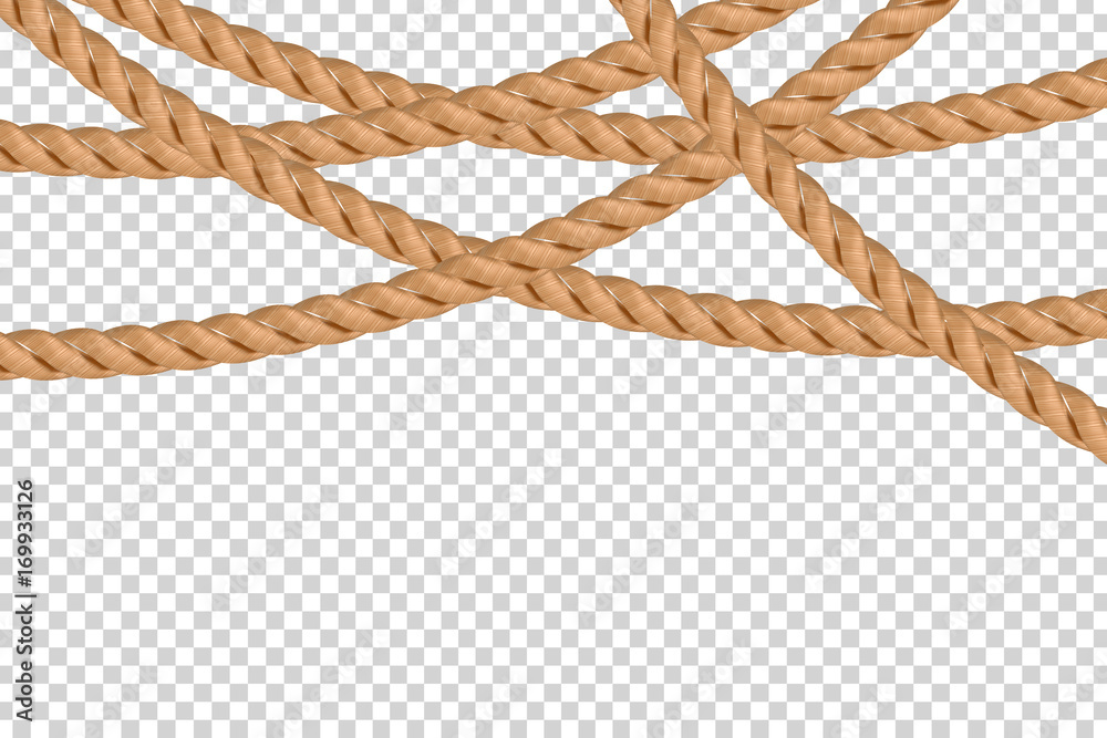 Vector realistic isolated rope for decoration and covering on the ...