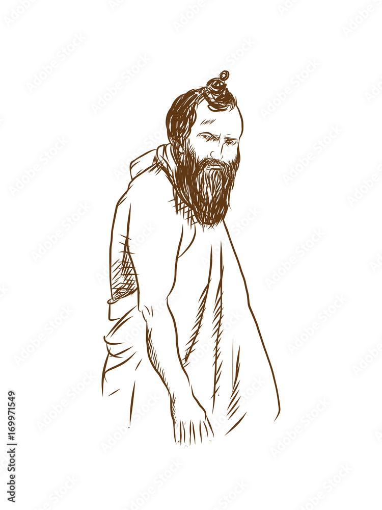 Sketch Of Sadhu Baba
