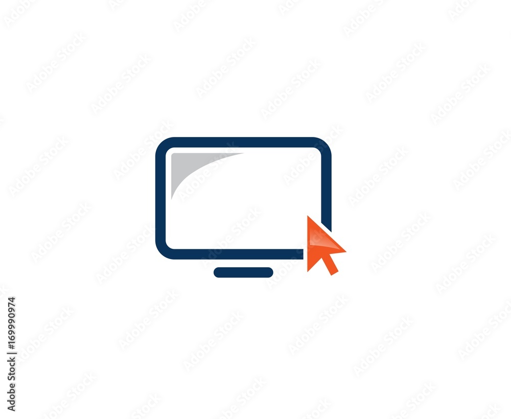 Computer logo Stock Vector | Adobe Stock