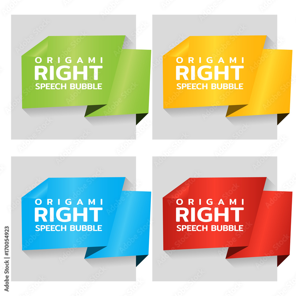 Origami paper banners for side tag. Price tag template for catalog ...