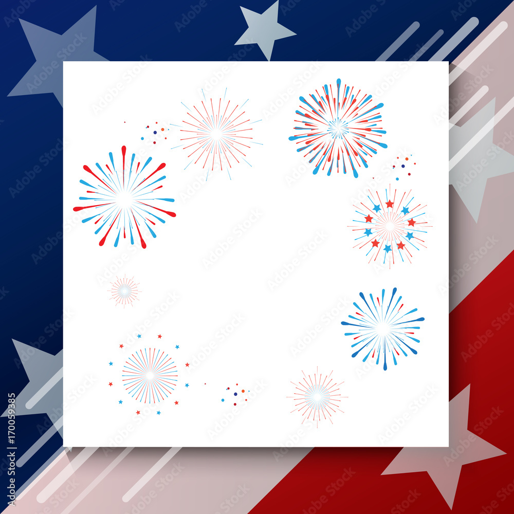 Patriotic frame with place for text. For Happy Independence Day ...
