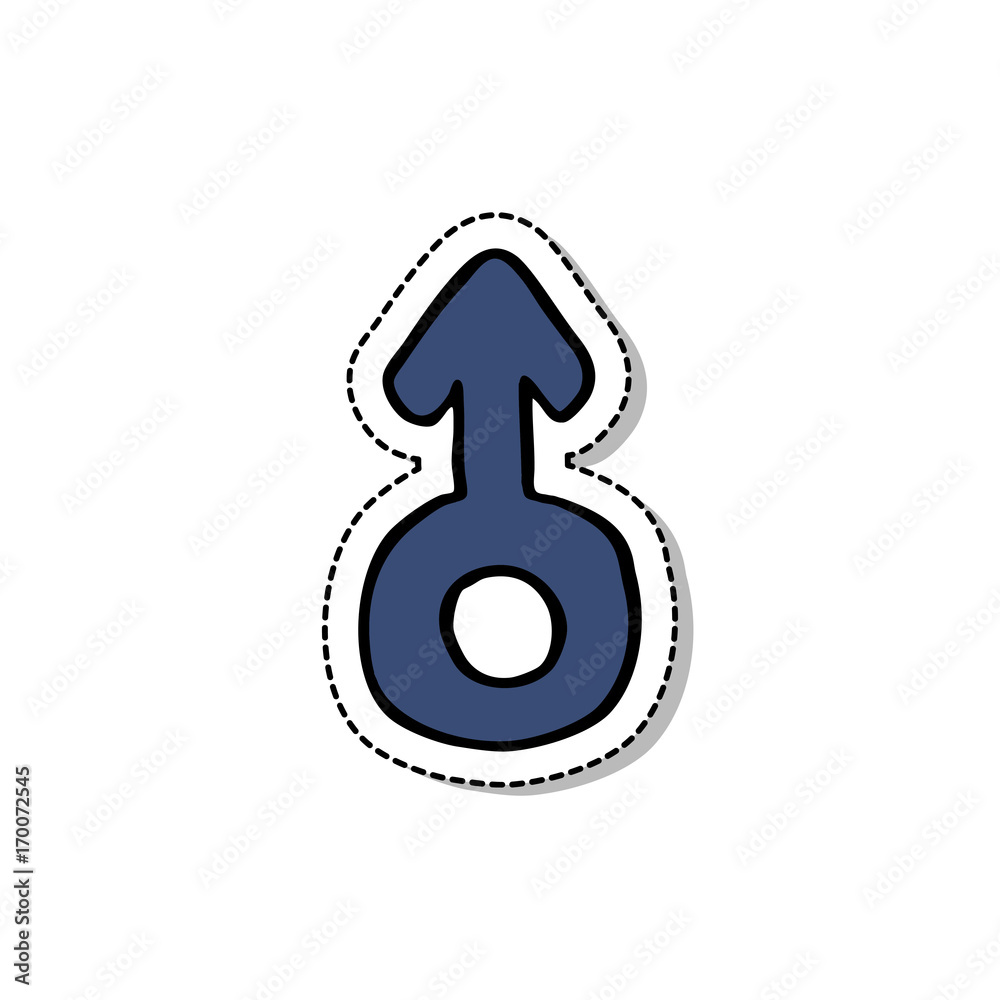 symbol of masculinity doodle icon Stock Vector | Adobe Stock