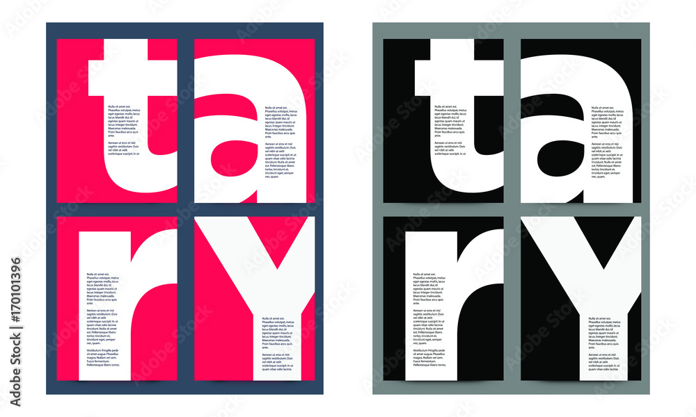 Big Font Page Layout (Text Box Template Design) vector de Stock | Adobe ...