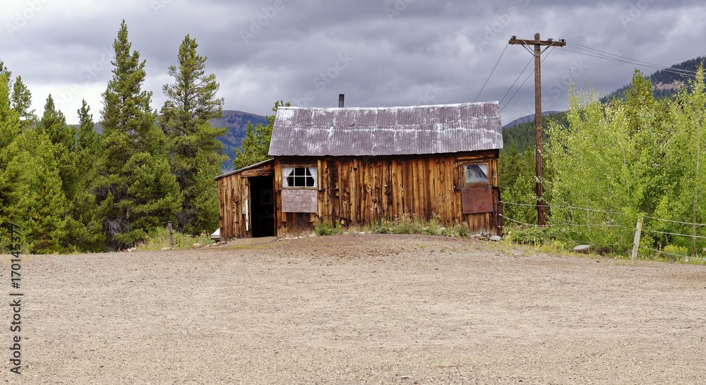 Supply shack at the Matchless Mine site in Leadville, Colorado, U.S.A ...