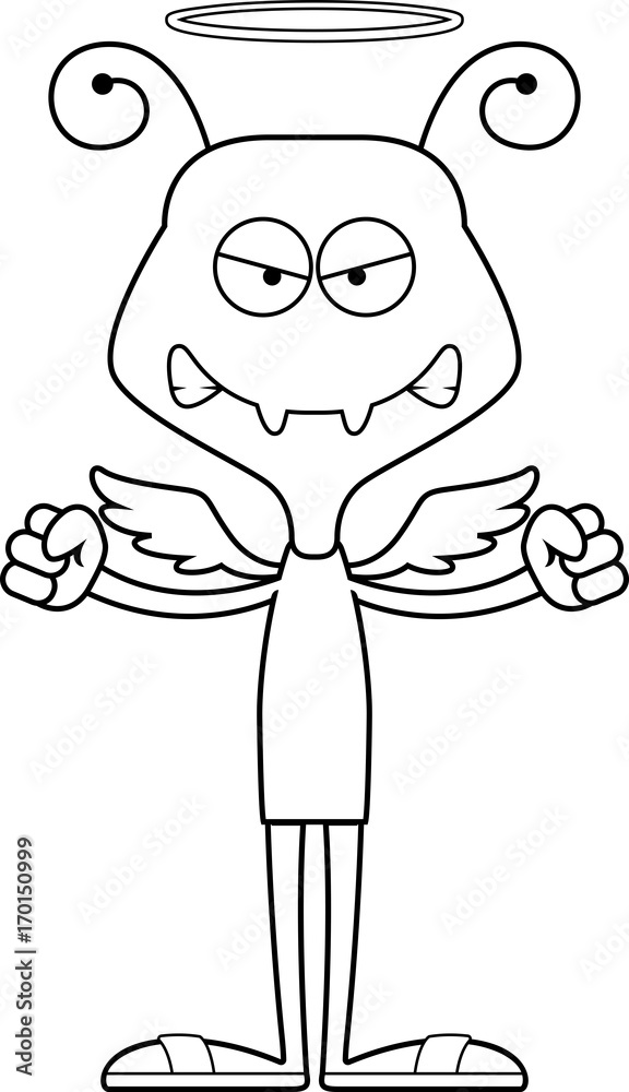 Cartoon Angry Angel Ant Stock Vector | Adobe Stock