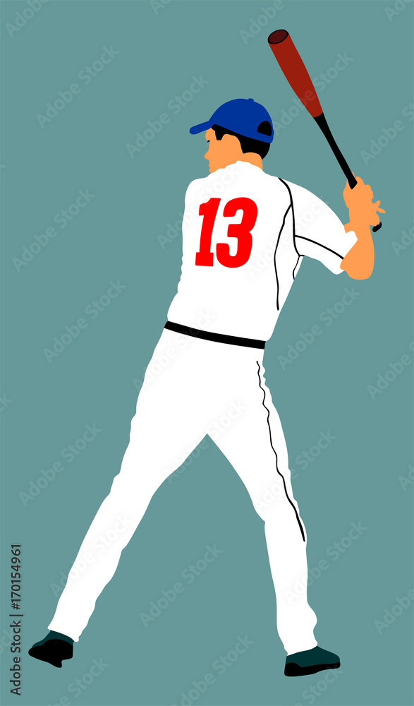 Baseball Player Cartoon Batter