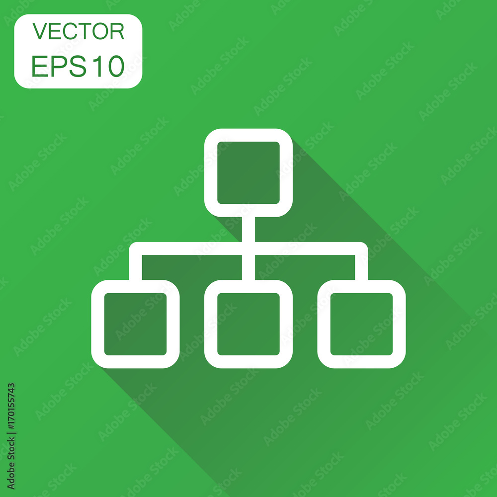 Structure chart icon. Business concept diagram pictogram. Vector ...