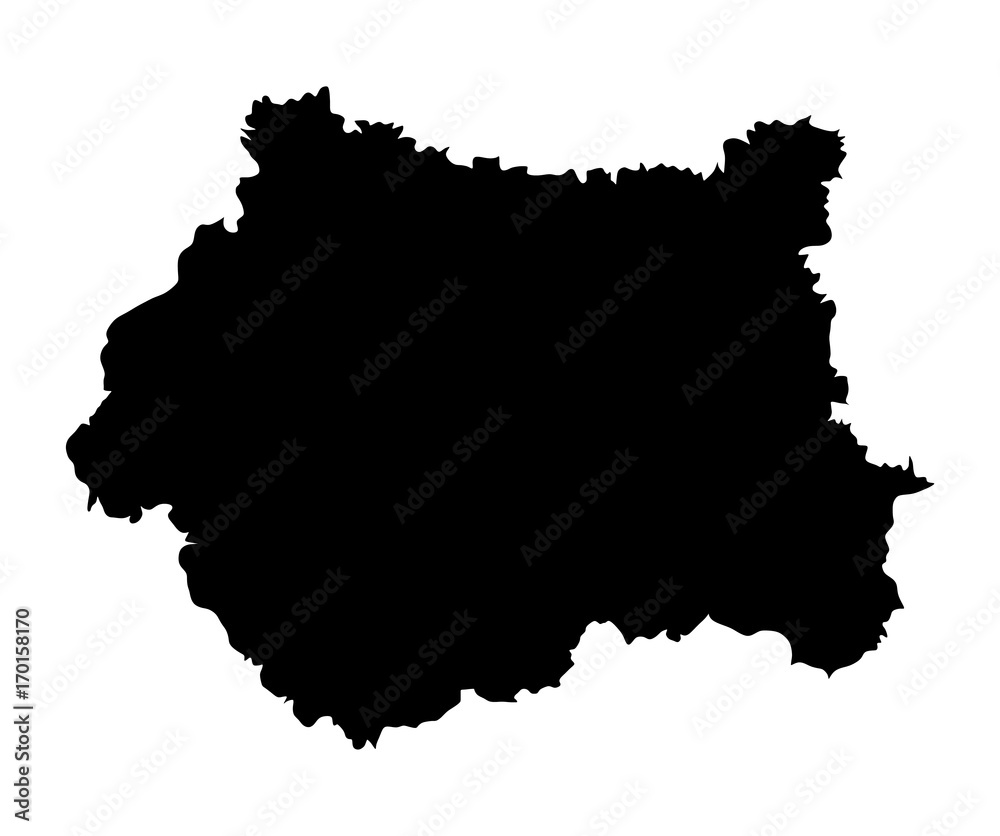 West Yorkshire vector map silhouette in Yorkshire and the Humber ...