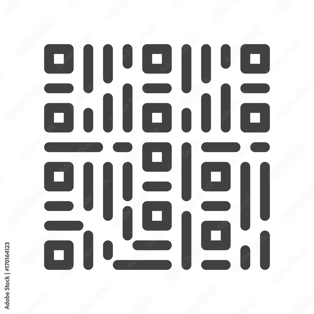 Qr code line icon, outline vector sign, linear style pictogram isolated ...