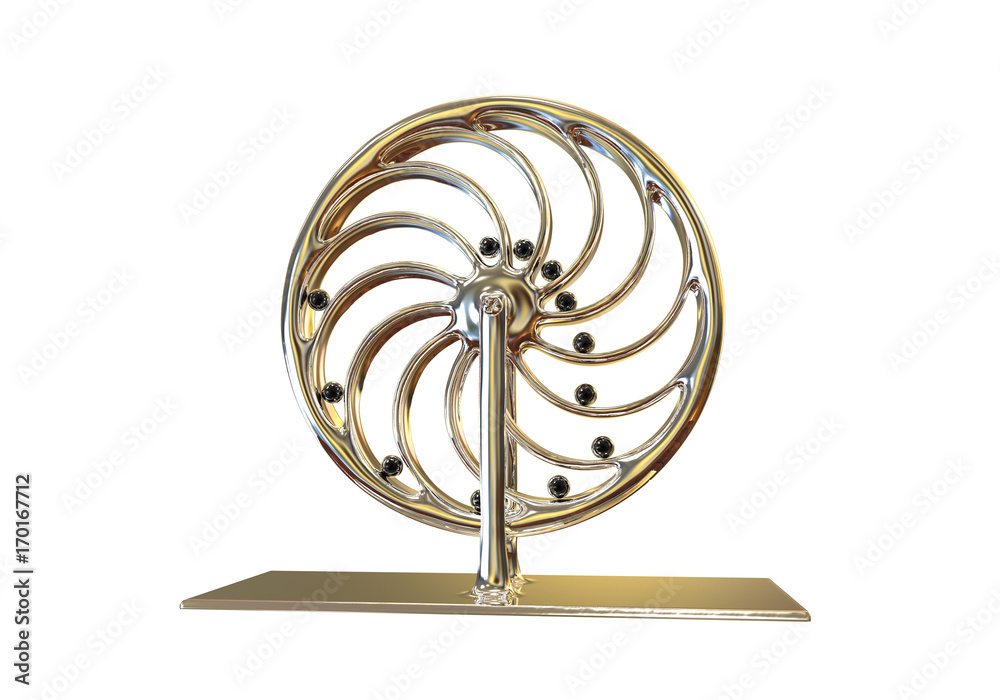 Perpetual motion machine, Perpetuum mobile, 3D illustration. 3D model ...