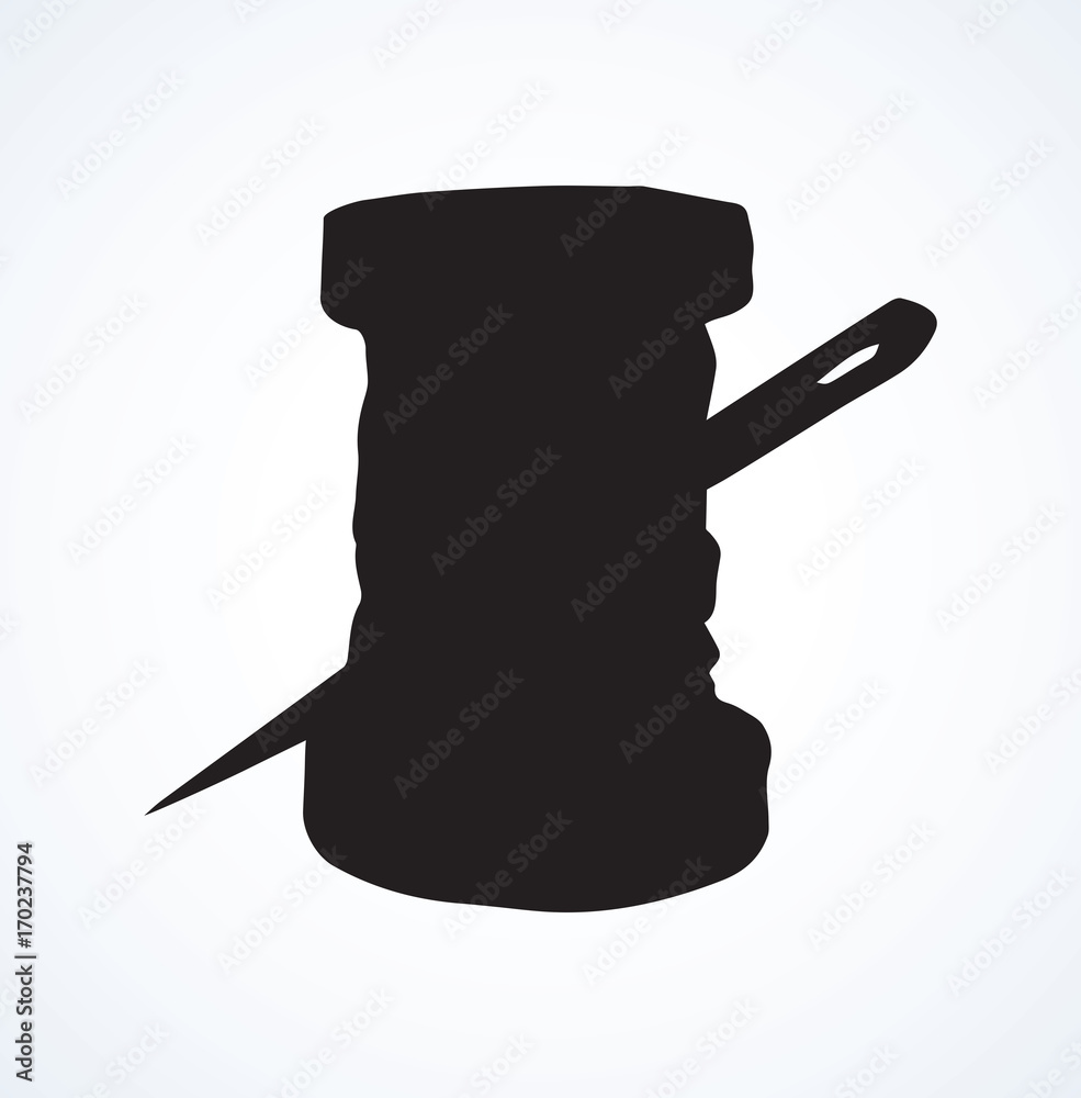 Spool of thread. Vector drawing Stock Vector | Adobe Stock