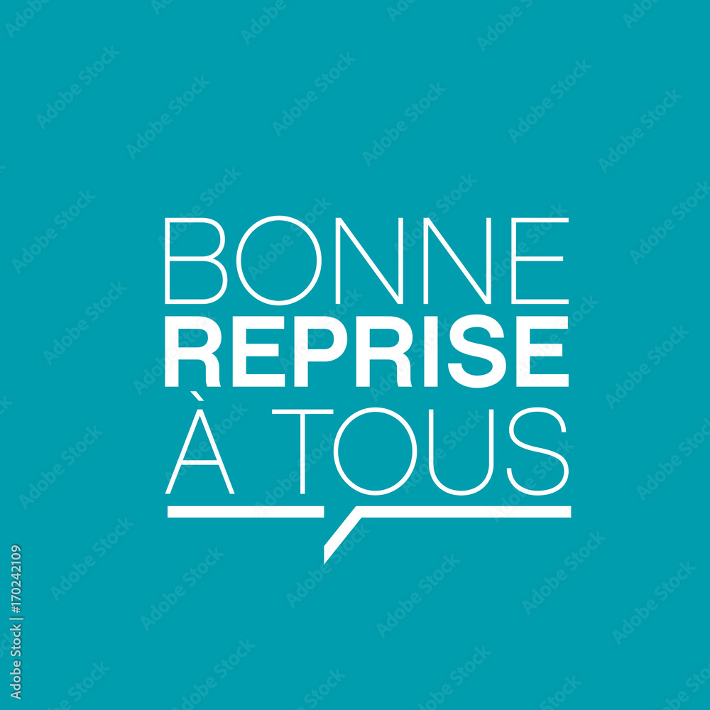 Vecteur Stock bonne reprise à tous | Adobe Stock