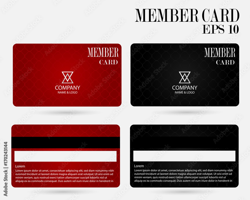 member card, business VIP card, design for privilege member,vector ...