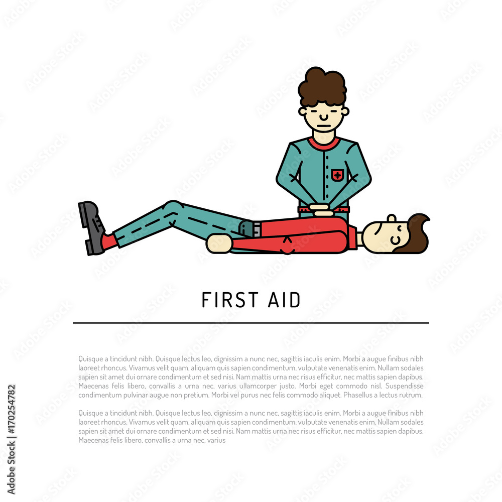 First aid emergency treatment and cpr technique in life threatening ...