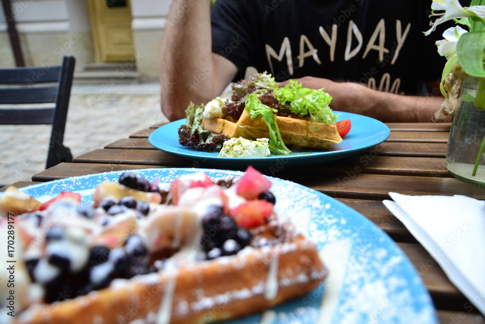 Good food at the restaurant or cafe. National Belgian Dish Corrugated ...