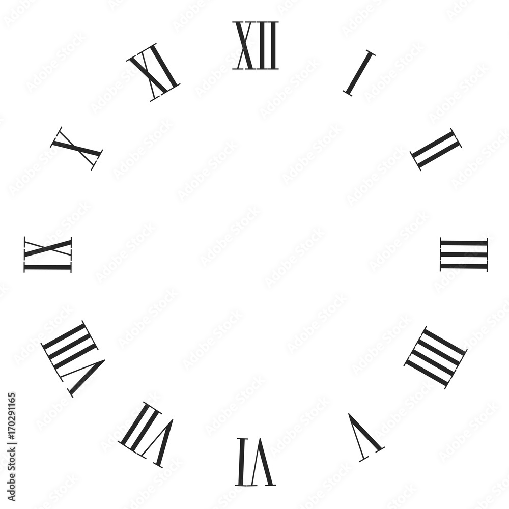 Clock Face Svg Clock Svg Svg Template Roman Numerals Vlr eng br