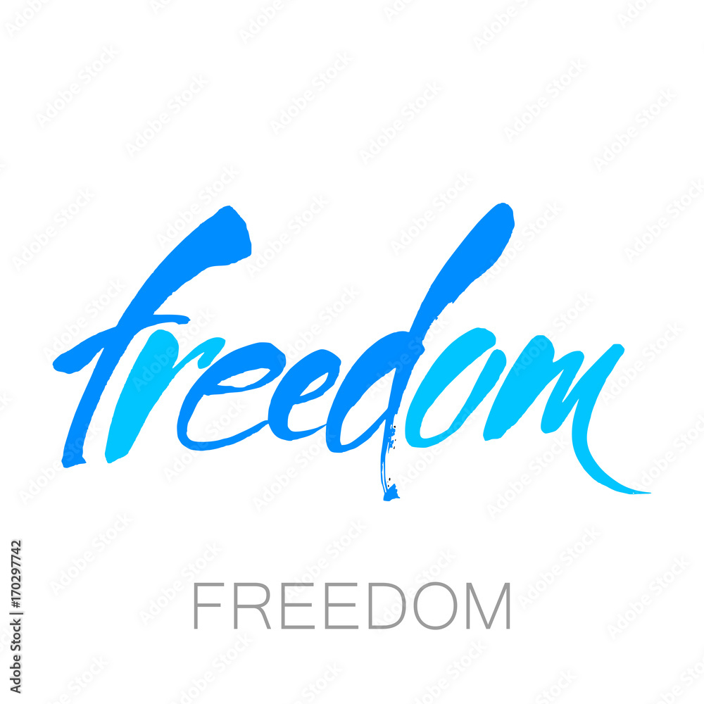 freedom lettering template Stock Vector | Adobe Stock