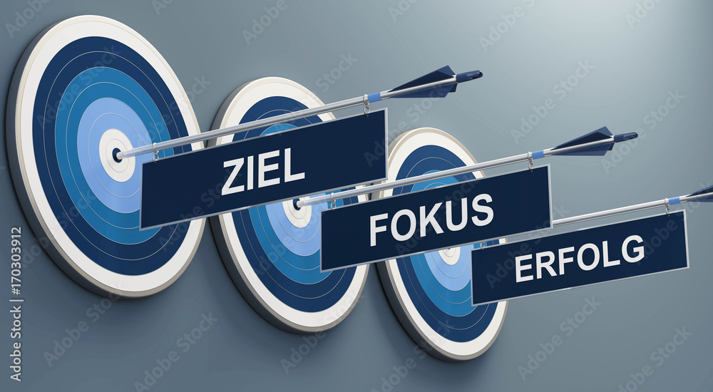 Zielscheibe Ziel Fokus Erfolg Stock-Illustration | Adobe Stock
