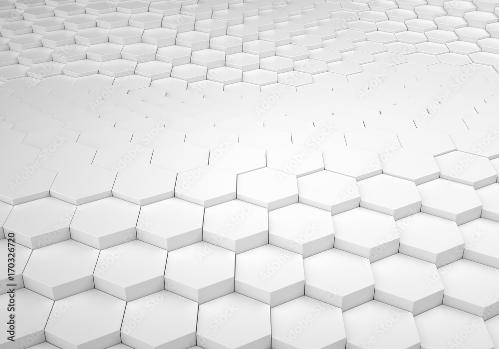 Hexagonal Abstract Wavy 3D Pattern Background with Shadows and ...