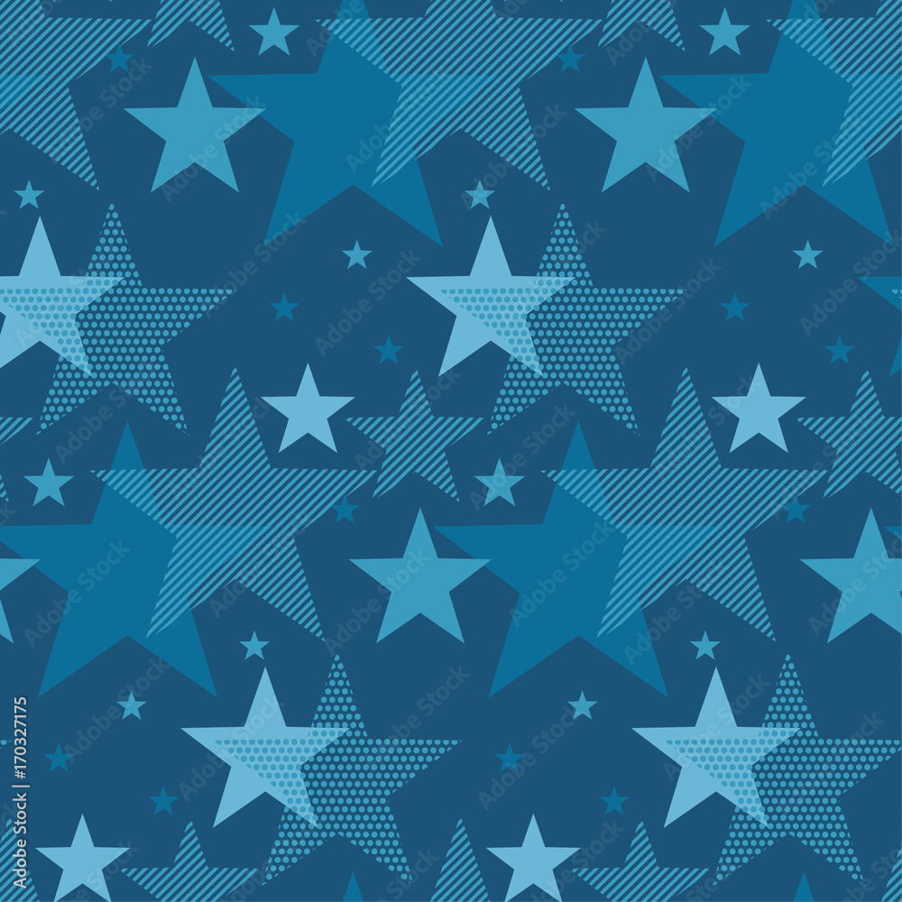 Abstract geometry night star motif. marine blue color abstract concept ...