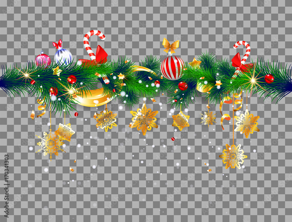 Decoration on transparent Stock Vector | Adobe Stock