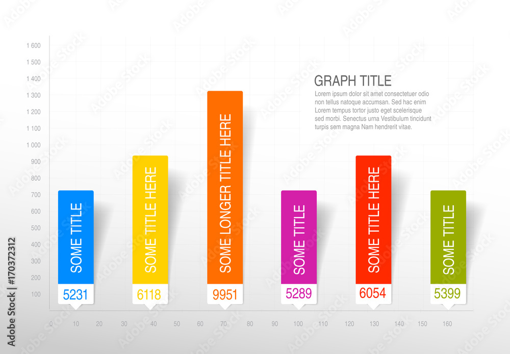 Colorful Bar Graph Infographic Layout Stock Template | Adobe Stock
