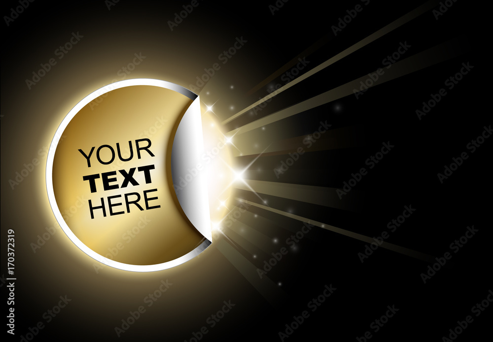 Glowing Peeled Back Sticker Design Element Stock Template | Adobe Stock