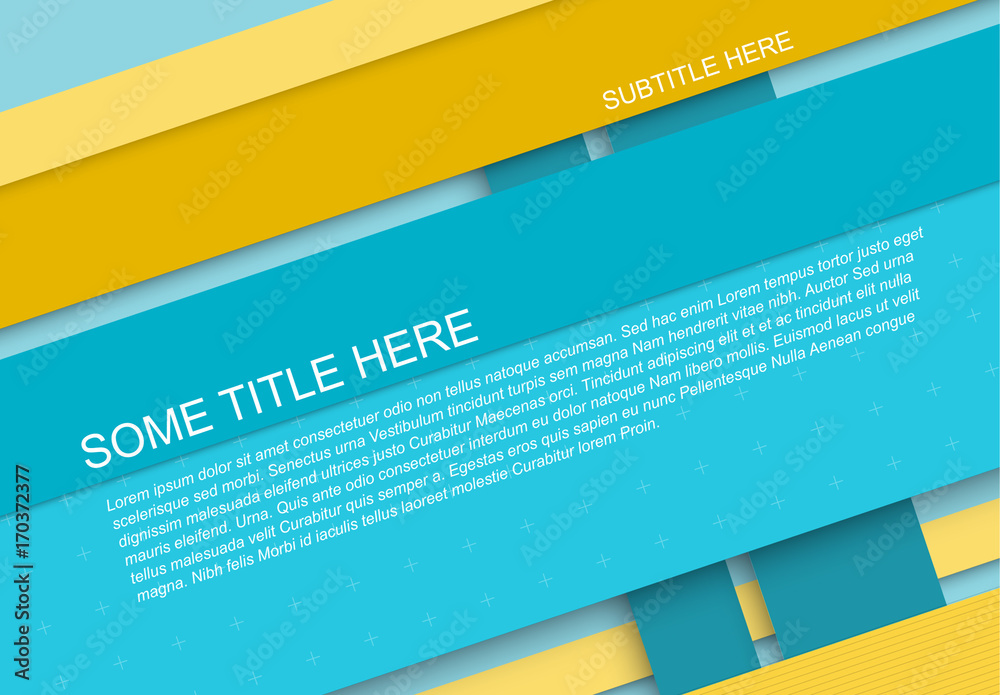 Blue and Yellow Title Page Layout Stock Template | Adobe Stock