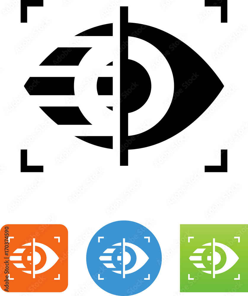 Eye Scanner Icon Stock Vector | Adobe Stock