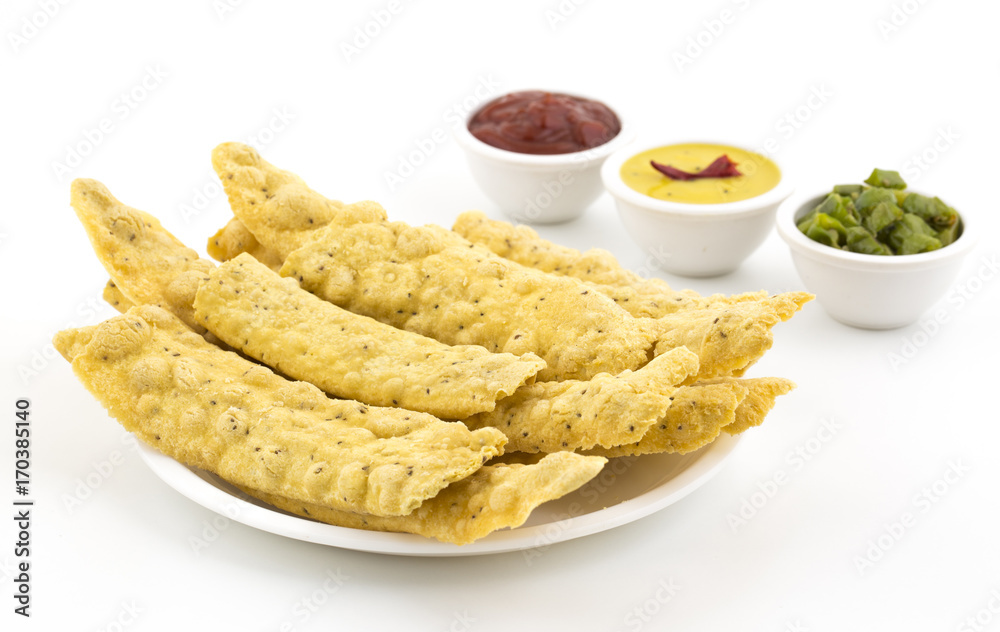 Indian Cuisine Fafda Stock Photo | Adobe Stock